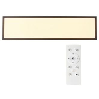 Brilliant Panneau led brillant Briston, panneau led pour plafond, 100 x 25 cm, 3 400 lm, intensit&eacute; variable, cct, noir