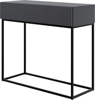 Selsey Konsolentisch Mit Schublade Beistelltisch 90 cm Eingangstisch Konsole Schminktisch Veldio Schwarz Schwarze Beine