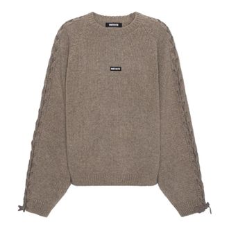 Rotate Strickpullover mit Schn&uuml;rung - - Knitwear - Damen - Braun - XS