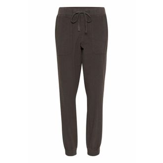 Kaffe Schwarze Austernhose mit elastischem Bund - - Trousers - Damen - Grau - M