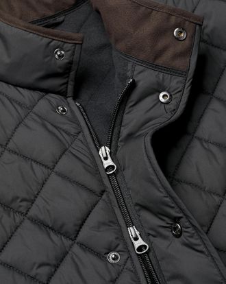 CHARLES TYRWHITT Steppjacke mit Diamantmuster - Schwarz