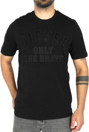 Diesel Rundhalsshirt aufgenähte Logo-Applikation - T-JUST 250216