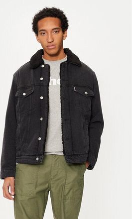 Schott NYC Jeansjacke TRUCKSHERPA Grau Regular Fit