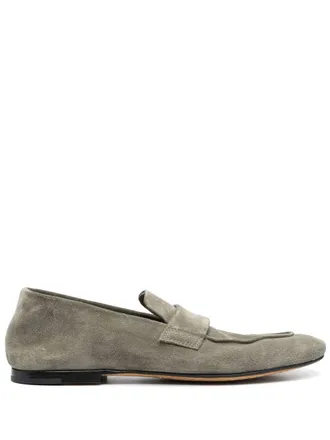 Officine Creative Coco Loafer aus Wildleder - Gr&uuml;n