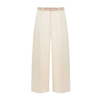 Marni Homme, Pantalons, Beige, Taille: M Pantalon en Velours avec Ceinture Contrast&eacute;e