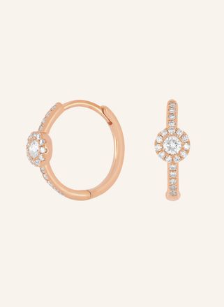 Leaf Creolen Pave Ii Aus 14 Karat Ros&eacute;gold Mit Diamanten rosegold