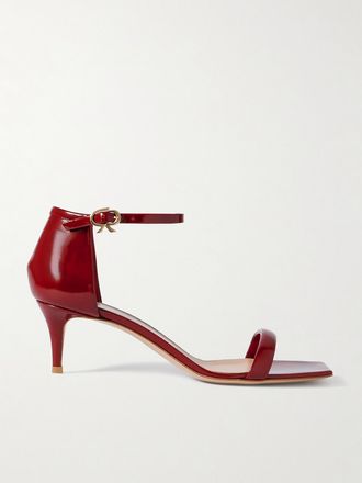 Gianvito Rossi Sandales En Cuir Verni Rhys 55 - Rouge
