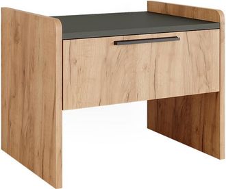 Vicco Esszimmerbank Roman, Goldkraft Eiche/Anthrazit, 53.5 x 41.1 cm mit 1 Schublade