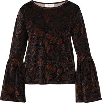 Usha Bluse Frauen dunkelviolett mehrfarbig