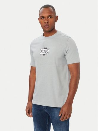 HUGO BOSS T-Shirt Logo Tape2 50574200 Grau Regular Fit