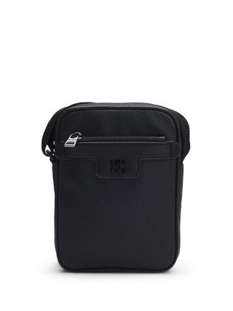 HUGO BOSS sac porté épaule à plaque logo - Noir