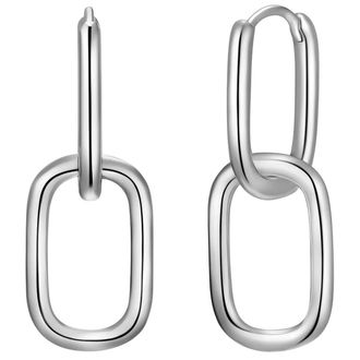 Glanzst&uuml;cke M&uuml;nchen Ohrringe - Sterling Silber Creolen - Gr. unisize - in Silber - f&uuml;r Damen