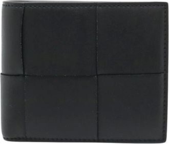 Bottega Veneta Portefeuille Maxi Intrecciato en cuir Pre-owned - Femme - Pre-owned - Noir - Taille: ONE Size