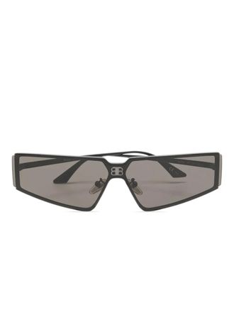 Balenciaga Sonnenbrille mit geometrischem Gestell - Schwarz