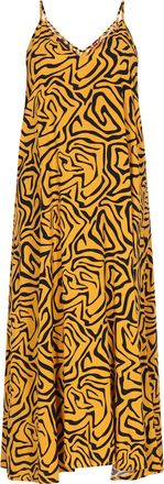 Mymo Kleid Frauen senf schwarz