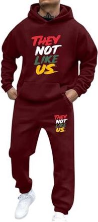 Generic Surv&ecirc;tement pour homme - 2 pi&egrave;ces - Surv&ecirc;tement baggy - En coton - Confortable - Chaud - Sweat &agrave; capuche et pantalon de jogging - Tenue de loisirs - S