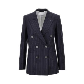 Givenchy Pin-striped wool double-breasted jacket Woman 36