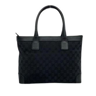 Gucci Pre-owned Canvas Leather Tote Bag - - Pre-owned - Damen - Schwarzk - ONE SIZE