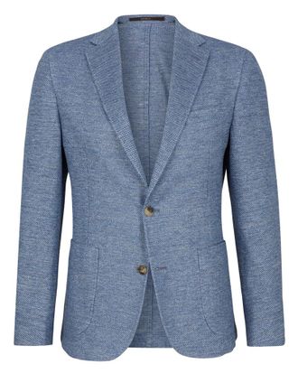 Windsor Ungef&uuml;ttertes Sakko aus Leinen und Baumwolle mit Struktur, Shaped Fit in