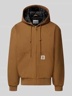 Carhartt Work in Progress Jacke mit Label-Patch und K&auml;nguru-Tasche