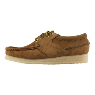 Clarks Homme, Chaussures, Beige, Taille: 42 EU Wallabee Boat Camoscio Chaussures à Lacets