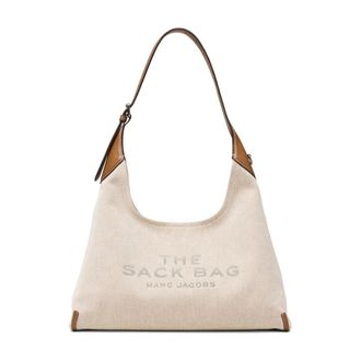 Marc Jacobs Femme, Sacs, Beige, Taille: ONE Size Sac Ceinture en Toile avec Finitions en Cuir