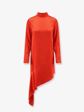Semicouture Asymmetric satin dress - SEMICOUTURE - gender_Woman