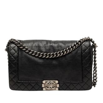 Chanel Sac bandouli&egrave;re Boy Flap Pre-owned - Femme - Pre-owned - Noir - Taille: ONE Size