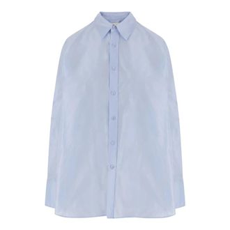 Carven Oversized Seidenhemd - - Blouses & Shirts - Damen - Blau - S