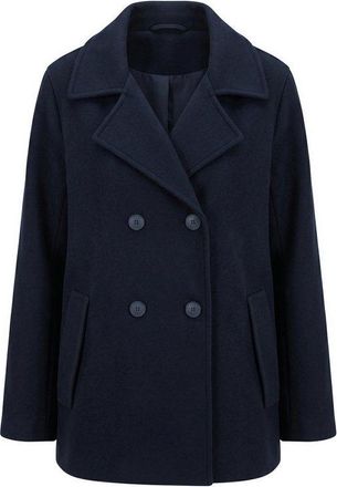 Ulla Popken Cabanjacke Cabanjacke Oversized Reverskragen Wollanteil