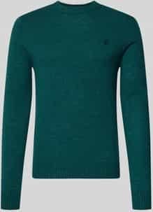 Mc Neal Slim Fit Strickpullover aus reiner Wolle mit Label-Stitching