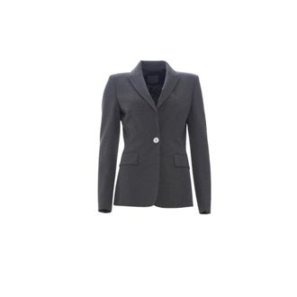 Pinko Grauer Stretch-Cr&ecirc;pe Blazer Jacke - - Jackets - Damen - Grau - XL