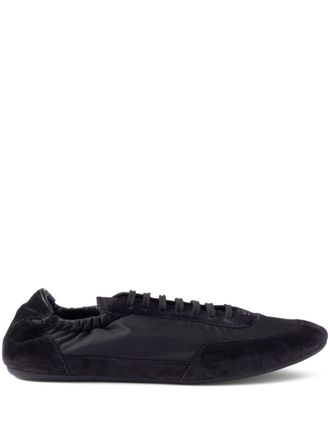 Prada baskets Collapse Re-Nylon en daim - Noir