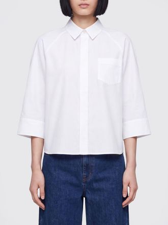 sacai Chemise en m&eacute;lange de coton avec col classique et patte de boutonnage dissimul&eacute;e