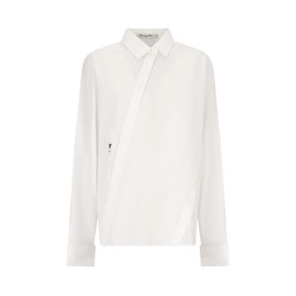 Dior Hemd mit schr&auml;ger Knopfleiste - - Blouses & Shirts - Damen - Wei&szlig; - S