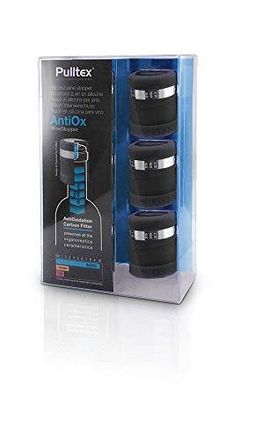 Pulltex AntiOx Noir Lot de 6 bouchons &agrave; vin