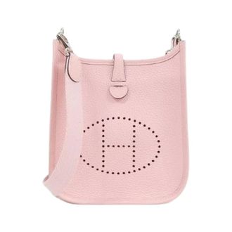 Herm&egrave;s Pre-owned Cuir sacs-ports-paule - Femme - Pre-owned - Rose - Taille: ONE Size