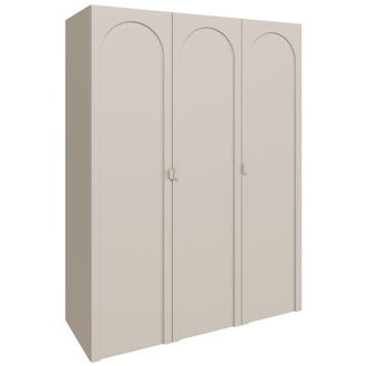 Selsey Dreit&uuml;riger Kleiderschrank - Kaschmir, 150 cm - Eleganter Kleiderschrank f&uuml;r Schlafzimmer oder Kinderzimmer, minimalistisches Design mit bogenf&ouml;rmiger