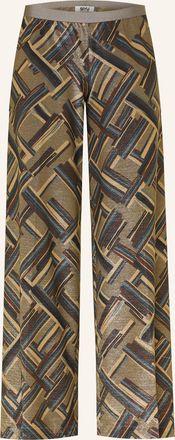 Siyu Siyu Marlenehose Aus Jersey Mit Glitzergarn grau