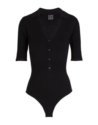 8 by YOOX POLO-NECK THONG BODYSUIT