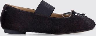 Maison Margiela Mary Janes aus Ponyfell-Leder von mit Schleife und runder Kappe