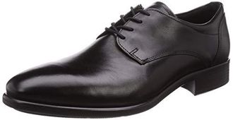 Ecco Citytray Plain Toe Tie, Tissu Oxford Homme, Schwarz, 39 EU