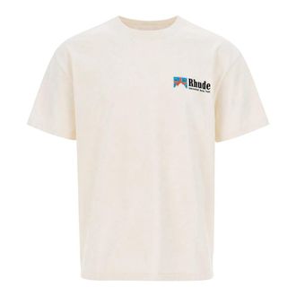 Rhude Logo T-Shirt - - Tops - Herren - Wei&szlig; - XL