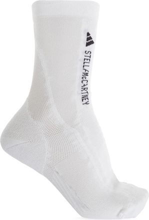 adidas by Stella McCartney Femme, Sous-v&ecirc;tements, Blanc, Taille: S Chaussettes Crew