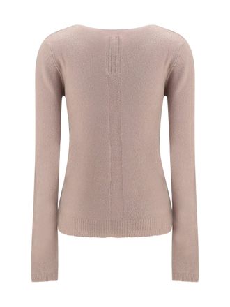 Rick Owens Womens V-Neck Sweater Rose