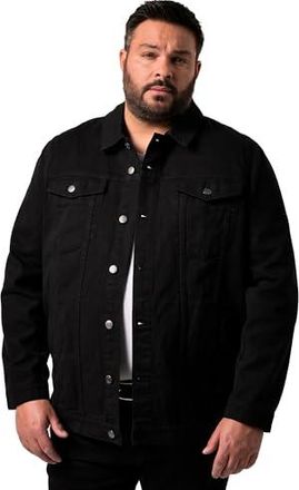 Men Plus Hommes Grandes Tailles L-8XL Veste en Jean Men+, Denim color&eacute; et Poches Poitrine - Jusquau 8 XL Noir 6XL 835446100-6XL