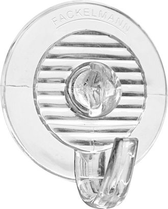 Fackelmann Fackelmann Saughaken TECNO, Saugnapf f&uuml;r viele glatte Oberfl&auml;chen, Wandhaken oder Halter f&uuml;r Lichterketten am Fenster (Farbe:Transparent), Menge: 3 St