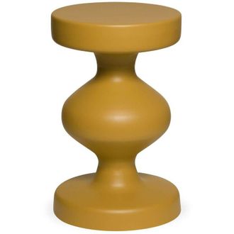 Sweeek Table dappoint. bout de canapé. table de chevet en métal. moutarde. Hawa Ø29.5 x H 47cm