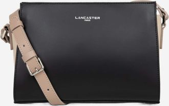 Lancaster Umh&auml;ngetasche Lancaster Sac trotteur Zippe S Smooth Noir - Nude Clair - Nude Fonc