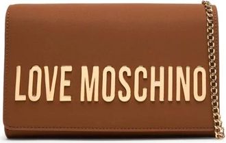 Love Moschino Femme, Sacs, Brun, Taille: ONE Size Pochette PU GRS Lettering